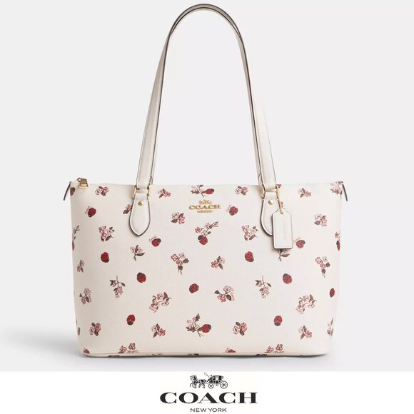 Coach | Bags | Coach Gallery Tote Bag With Ladybug Floral Print | Poshmark
